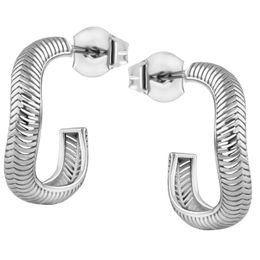 Firetti Damen Paar Creolen &raquo;Schmuck Geschenk Silber 925 Ohrschmuck Ohrringe Schlangenketten-Optik&laquo; 18,7mm, Silber 925 (Sterlingsilber)