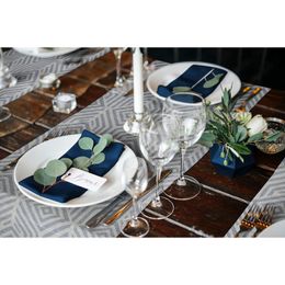 Adam Platzset &raquo;Tischset Easy Diamond&laquo; Made in Germany, f&uuml;r 8 Personen blau Obermaterial: 100% Baumwolle 17 Stk., Baumwolle, rechteckig