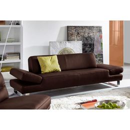 W.Schillig 2-Sitzer &raquo;taboo Designsofa mit hohem Sitzkomfort, Breite 202cm, Sitztiefe 69cm&laquo; mit &Uuml;bertiefe, inklusive Armlehnenverstellung braun 
