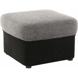 DOMO collection Polsterhocker &raquo;SARAFINA 61x61 cm, hochwertig und komfortabel&laquo; grau Microfaser PRIMABELLE (100% Polyester) / Struktur (90% Polyester; 