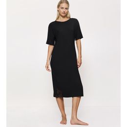 Triumph Damen Nachthemd &raquo;Timeless Sensuality NDK SSL&laquo; Ohne Taschen atmungsaktiv, weich, kurz&auml;rmelig, Rundhalsausschnitt schwarz 36, N-Gr