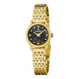 Festina Damen Quarzuhr &raquo;Mademoiselle&laquo; Armbanduhr, Damenuhr, Edelstahlarmband, analog gold Einheitsgr&ouml;&szlig;e