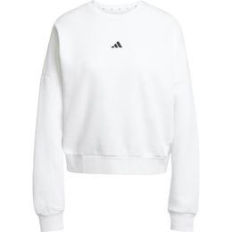 adidas Sportswear Sportsweatshirt 'ESSENTIALS SMALL LOGO FEEL COZY' Damen Gr&ouml;&szlig;e XL/XXL schwarz / wei&szlig;
