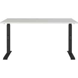 Germania Schreibtisch &raquo;GW-Agenda&laquo; h&ouml;henverstellbar von 68-91 cm, verf&uuml;gbar in verschiedenen Breiten schwarz B/H/T: 140cm x 91cm x 80cm,manuell 