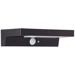 Brilliant LED Au&szlig;en-Wandleuchte &raquo;Barker&laquo; 1 Stk. Neutralwei&szlig; LED Au&szlig;enwandleuchte, Solar, 21 cm, 430 lm, 4000 K, schwarz schwarz H: 5cm, 1 Stk.