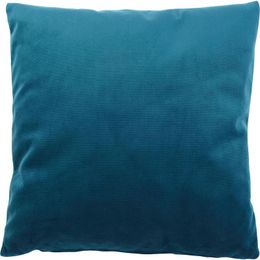 G&ouml;zze Dekokissen &raquo;Duval&laquo; mit Rei&szlig;verschluss, Kissenh&uuml;le ohne F&uuml;llung, 2 St&uuml;ck blau Polyester B/L: 40cm x 40cm, 2 Stk.
