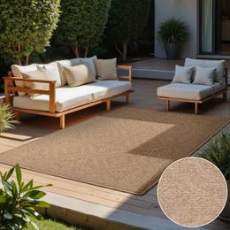 Hanse Home Outdoorteppich &raquo;Rosel Wendeteppich&laquo; rechteckig 5 mm H&ouml;he In und Outdoor, Flachgewebe, wetterfest, pflegeleicht, robust wei&szlig; Polypropylen B 