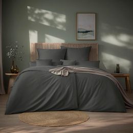 Estella Bettw&auml;sche &raquo;Valetta&laquo; Mako-Satin, Obermaterial: 100% Baumwolle B/L: 135cm x 200cm, 1 Stk., 1 Stk., Mako-Satin, B/L: 80cm x 80cm