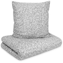 s.Oliver Wendebettw&auml;sche &raquo;Satinbettw&auml;sche LEO, Baumwolle, mit Rei&szlig;verschluss&laquo; 2 Stk. im modernen Leo-Look grau Mako-Satin, Obermaterial: 100% 