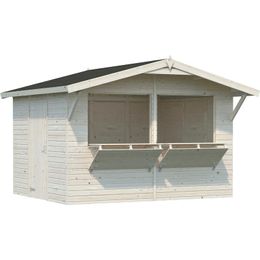 Palmako Ger&auml;tehaus &raquo;Marktstand Stella&laquo; natur beige Massivholz Einheitsgr&ouml;&szlig;e
