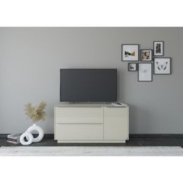 set one by Musterring Lowboard &raquo;Reno&laquo; 1 Stk. tlg. Mit Sockel in diversen Farben, 71 cm H&ouml;he & Farbauswahl beige Glas, Holzwerkstoff B/H/T: 137cm x 