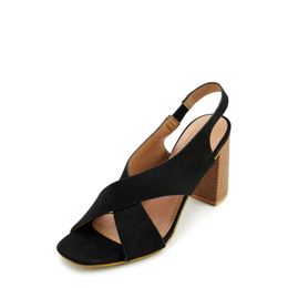 FINDLAY Damen Sandale "CALA", Gr. 38, schwarz, Lederimitat, Schuhe, mit Absatz in Korkoptik
