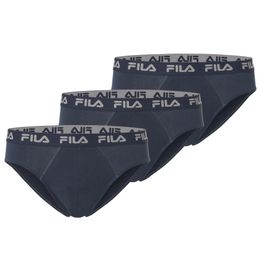 Fila Herren Slip "MAN BRIEF", Gr. M, blau, Jersey, Obermaterial: 95% Baumwolle, 5% Elasthan, unifarben, Unterhosen, elastischer Logobund