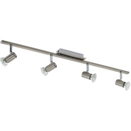 Eglo Deckenleuchte &raquo;Rottelo Deckenlampe, Metall, GU10, Deckenstrahler, Furlampe, Lampe&laquo; GU10 1 Stk. Spot - L78 x B7 cm - nickel-matt, chrom - 4X4,6W 