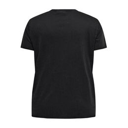 Only CARMAKOMA Damen T-Shirt "CARLUCY LIFE REG S/S TOP JRS NOOS"schwarz print:wild soul leo, Gr. L, bedruckt, Jersey, Obermaterial: 100% Baumwolle,