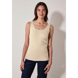Cecil Damen Tr&auml;gertop, lila, Gr. XS, unifarben, Web, 100% Baumwolle, Tops, aus reiner Baumwolle