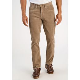 LINDBERGH Herren Cordhose "Cordhose Regular Fit", beige, Gr. 33, unifarben, Obermaterial: 98% Baumwolle, 2% Elasthan, Hosen