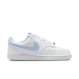 Nike Sportswear Damen Sneaker "Nike Court Vision Low", Gr. 37,5wei&szlig;, hydrogen blau, Synthetik, Schuhe, inspiriert vom Design des Nike Air Force