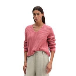 Marc O'Polo MARC O'POLO Damen Strickpullover "aus Organic Cotton-Mix", pink, Gr. XXS, unifarben, Obermaterial: 74% Baumwolle, 26% Polyester, Pullover