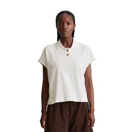 Marc O'Polo Damen Poloshirt "aus schwerem Single Jersey", wei&szlig;, Gr. XXS, MARC O'POLO DENIM, unifarben, Obermaterial: 100% Baumwolle, Shirts