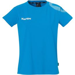 Kempa Herren Trainingsshirt "Trainings-T-Shirt Core 26 Women", blau, Gr. S, Obermaterial: 97% Baumwolle CO(Bio). 3% Elasthan EL., Shirts