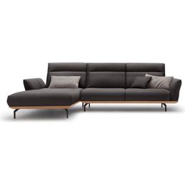 Creation BY ROLF BENZ Ecksofa &raquo;CR.460 Design-Sofa, verstellbare R&uuml;ckenlehne, L-Form&laquo; Sockel in Eiche, Winkelf&uuml;&szlig;e in Umbragrau, Breite 318 cm braun 
