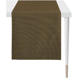 Apelt Tischl&auml;ufer &raquo;2701 LOFT STYLE, Uni Rips&laquo; braun Baumwolle, Polyacryl, Polyester B/L: 44cm x 140cm, 1 Stk., rechteckig