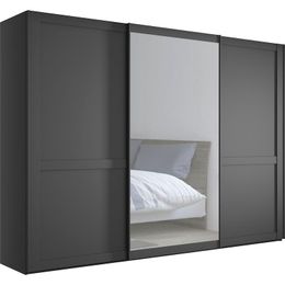 Wiemann Schwebet&uuml;renschrank &raquo;G&ouml;teborg&laquo; Querriegel und Griffleisten im Korpusfarbton, inkl. Spiegel grau Glas, Holzwerkstoff B/H/T: 295,2cm x 220cm x 