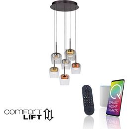 Neuhaus Q SMART HOME LIGHTS LED Pendelleuchte &raquo;Q-KON&laquo; LED-Board 1 Stk. warmwei&szlig; - kaltwei&szlig; silber 6, &Oslash; 50cm, 1 Stk.