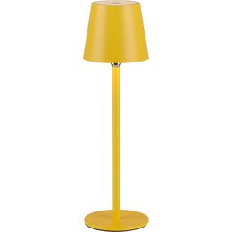 JUST LIGHT Tischleuchte &raquo;BOTERIA&laquo; LED-Board 1 Stk. Warmwei&szlig; LED, dimmbar &uuml;ber Touchdimmer, Memory, nach Trennung vom Netz, IP54 gelb 1, &Oslash; 107cm H: 