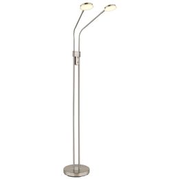Globo LIGHTING Stehlampe &raquo;SILVIO&laquo; LED-Modul 1 Stk. Stehleuchte mit Touchdimmer, flexibel, modern & komfortabel silber 2, &Oslash; 10,5cm H: 173cm, 1 Stk.