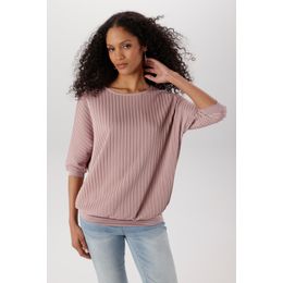 Damen Fledermausshirt, rosa, Basic, Gr. 36, Aniston SELECTED, Biesen, unifarben, Jersey, Obermaterial: 93% Polyester, 7% Elasthan, Shirts, mit