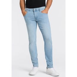 Replay Herren Slim-fit-Jeans "ANBASS", blau, Gr. 33, Denim/Jeans, Obermaterial: 98% Baumwolle, 2% Elasthan, Jeans