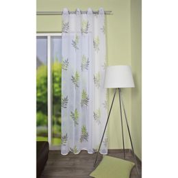 Home Wohnideen Gardine &raquo;BAMBOU&laquo; &Ouml;sen 1 Stk. tlg. HxB: 245x140, &Ouml;SENSCHAL DRUCK BL&Auml;TTER gr&uuml;n Polyester 245cm, &Ouml;sen, 140cm