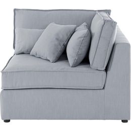 OTTO home Sofa-Eckelement &raquo;Florid&laquo; Teil eines Modulsofas, fester Sitzkomfort, auch in Cord silber Baumwollmix (60% Baumwolle/40% Leinen);Struktur fein