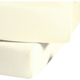 Fleuresse Spannbettlaken &raquo;Ines hochwertiger Jersey aus reiner Baumwolle,&laquo; aus Baumwolle, f&uuml;r Matratzen bis 23 cm H&ouml;he, Bettlaken, Spannbetttuch beige 