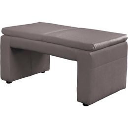 exxpo - sofa fashion Hockerbank &raquo;Cortado&laquo; hohe Bodenfreiheit, sch&ouml;ne Detailverarbeitung grau Samtvelours (Zusammensetzung: 100% PES) B/H/T: 101cm x 