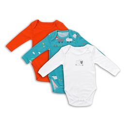 SCHLUMMERSACK Jungen Langarmbody "Body", Gr. 68, blau, Obermaterial: 100% Baumwolle CO(Bio)., Bodys