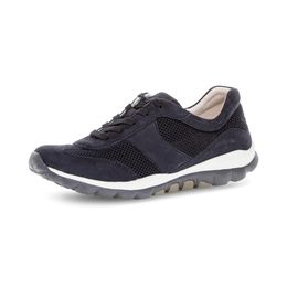 ROLLINGSOFT Damen Sneaker, Gr. 37, schwarz, Nubukleder, Textil, Schuhe, Freizeitschuh, Halbschuh, Schn&uuml;rer mit Logo an der Ferse