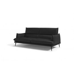 Egoitaliano 2,5-Sitzer &raquo;FUNNY, hochwertiges und aktuelles Design, bequeme R&uuml;ckenlehne&laquo; toller Sitzkomfort schwarz Leder B/H/T: 210cm x 90cm x 95cm, Leder