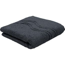 Ross Duschtuch &raquo;Cashmere feeling&laquo; 100% Baumwolle, mit Wellen-Bord&uuml;re, gro&szlig;e Farbauswahl grau Frottier, Baumwolle B/L: 75cmx140cm, 1 Stk., Frottier