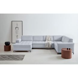 OTTO home Wohnlandschaft &raquo;Grazzo, aktuelle Steppung im Sitz, viel Platz, U-Form, Breite 332cm&laquo; hochwertige Stoffe aus recyceltem Material, Steppung im