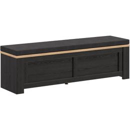 FORTE Sitztruhe &raquo;Bohol&laquo; aufklappbar Stauraum, gepolstert schwarz Spanplatte B/H/T: 135cm x 42cm x 34,8cm, 100% Polyester (PES) Polyester