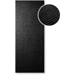 Wecon Home Teppich &raquo;Buhai&laquo; rechteckig 3 mm H&ouml;he ultraflacher Schmutzfangl&auml;ufer, rutschfest, waschbar, wetterfest schwarz Polyester B : 80cm 1 Stk., 
