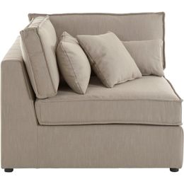OTTO home Sofa-Eckelement &raquo;Florid&laquo; Teil eines Modulsofas, fester Sitzkomfort, auch in Cord grau Baumwollmix (60% Baumwolle/40% Leinen);Struktur fein (