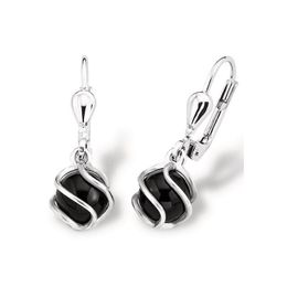 Amor Damen Paar Ohrh&auml;nger &raquo;2017170&laquo; Made in Germany, mit Onyx silber Silber 925 (Sterlingsilber)