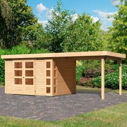 Karibu Gartenhaus &raquo;Nordsee 5&laquo; beige Holzwerkstoff ohne Fu&szlig;boden, ohne Dacheindeckung
