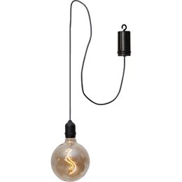 Parforce Traditional Hunting LED-H&auml;ngeleuchte &raquo;H&auml;ngeleuchte Bowl&laquo; LED-Board 1 Stk. Warmwei&szlig; Glaskugel, warmwei&szlig;es Filament-Licht, Batteriebetrieb, Timer schwarz 1, &Oslash; 12,5cm H: 