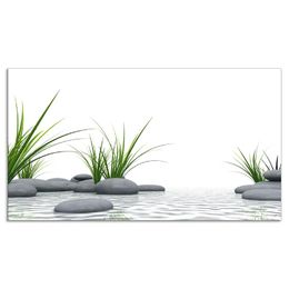 Artland K&uuml;chenr&uuml;ckwand &raquo;3 D Steine&laquo; Alu Spritzschutz mit Klebeband, einfache Montage wei&szlig; Aluminium B/H: 90cm x 50cm