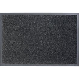 Astra Fu&szlig;matte &raquo;Perle&laquo; rechteckig 9 mm H&ouml;he T&uuml;rmatte, Schmutzfangmatte, waschbar, In und Outdoor grau Kunstfaser B : 80cm 1 Stk., 9mm, L: 120cm